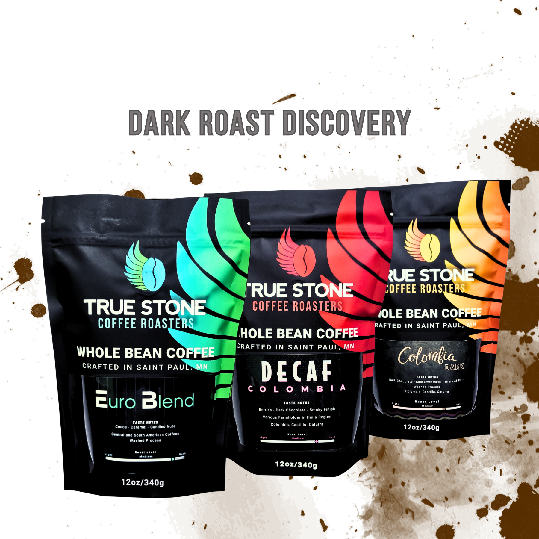 Dark Roast Discovery Pack – True Stone Coffee Roasters