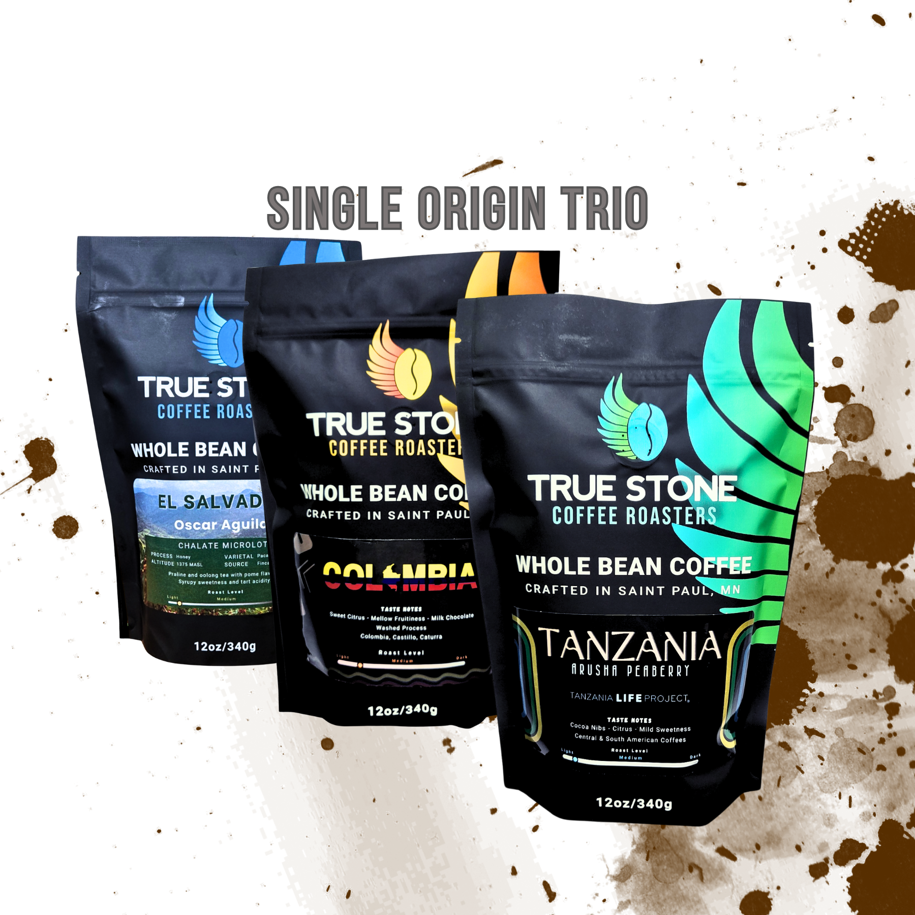 Single Origins Trio – True Stone Coffee Roasters